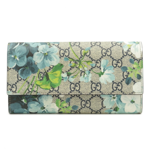 Gucci | Bags | Gucci Gg Blooms Gg Supreme Flower Bifold Long Wallet ...
